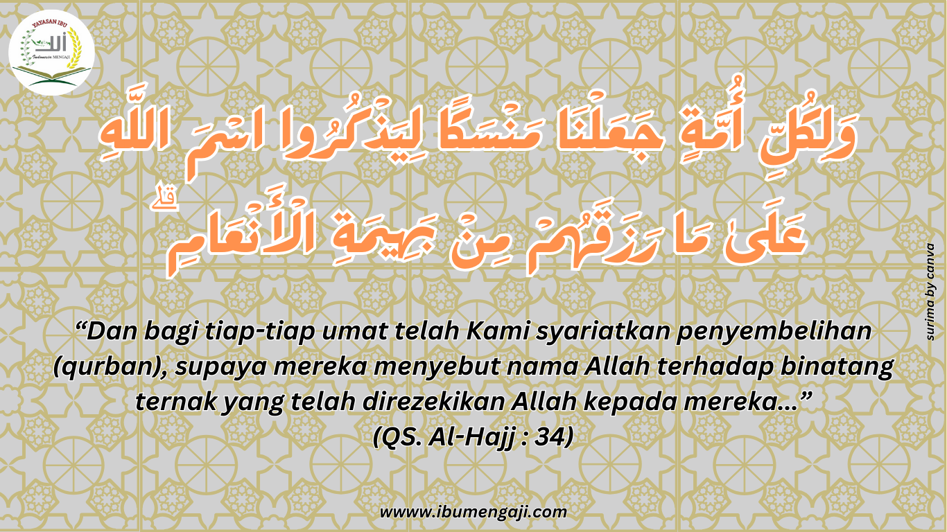 Keutamaan Ibadah Qurban Idul Adha - Yayasan Ibu Mengaji Indonesia